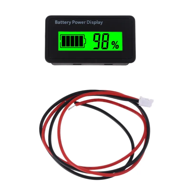 Digital LCD Voltmeter for Cars, Motorcycles - 12V 24V 48V Battery ...