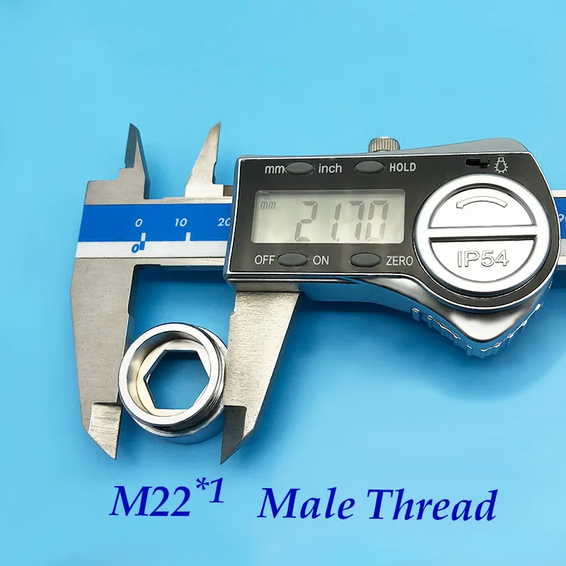 Brass Chrome Faucet Adapter: M22 Male To M16/M19/M21 Female Connector ...