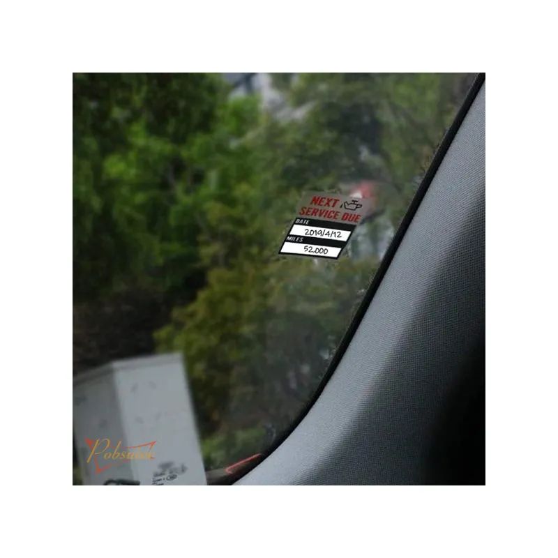 DHgate.com:100 Pcs Self-Adhesive Oil Change Reminder Stickers for Cars ...