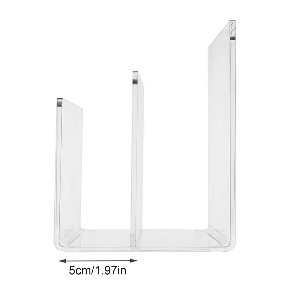 File Holder Desk Clear Acrylic 2 Section, Desktop Organizer Shelf Mail ...