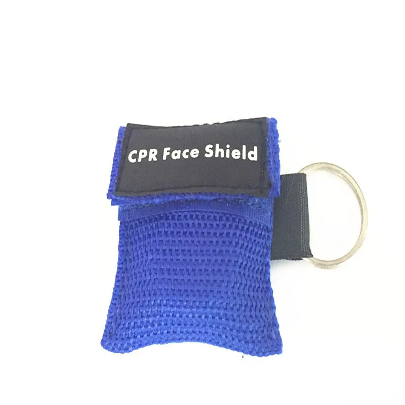 Disposable First Aid cpr face shield with One-Way Valve and Keychain ...