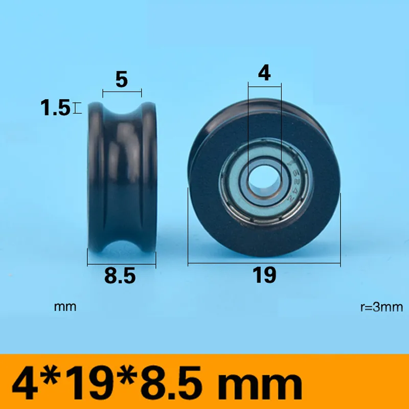 DHgate.com:2024Upgraded Plastic Bearing Pulleys - 624ZZ 4 x 19 x 8.5 mm ...