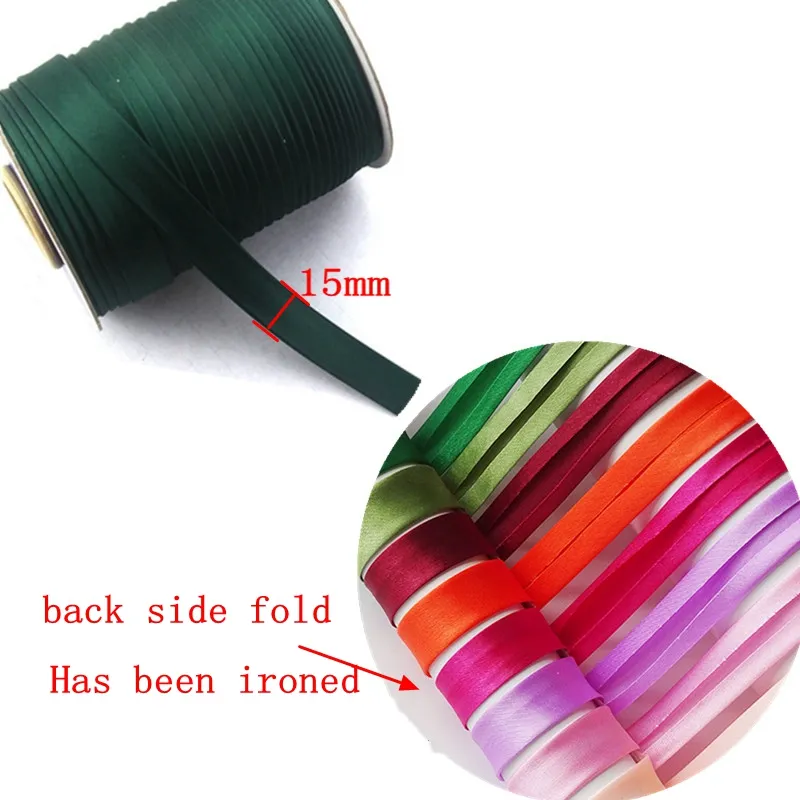 100 Yards Premium Polyester Fabric Tape for Sewing - 5/8 Satin Binding ...