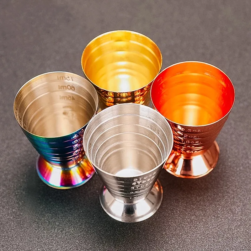 Japanese Style Cocktail Jigger Set - Precise Bar Measuring Cup ...