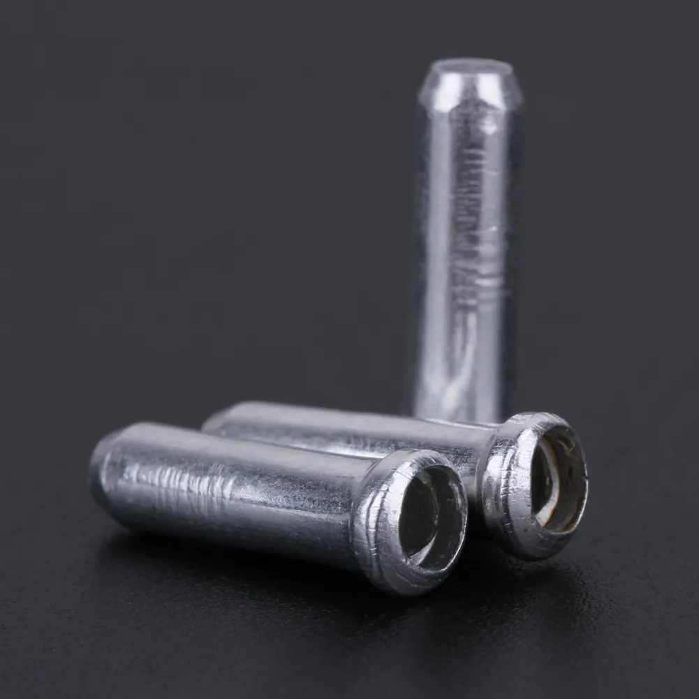 50 Premium Bike Cable Crimp End Caps - Aluminum Alloy Ferrules for ...