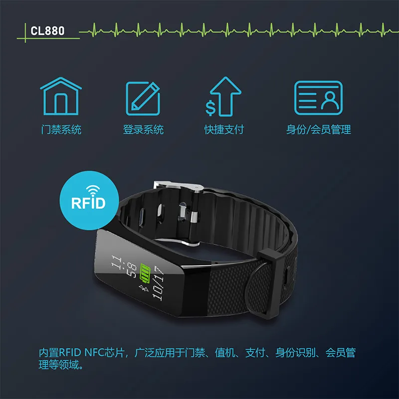 Multi-Sport Heart Rate Monitor Bracelet with Bluetooth, ANT+ ...