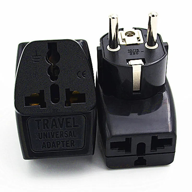 Plug Adapter American To European Grounded Universal Travel Adapter ...