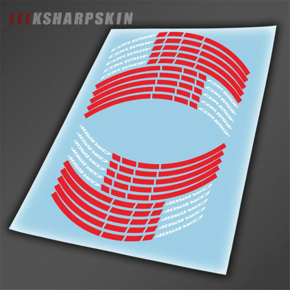 Reflective Motorcycle Wheel Logo gt bmx decal set for Honda CBR650F ...