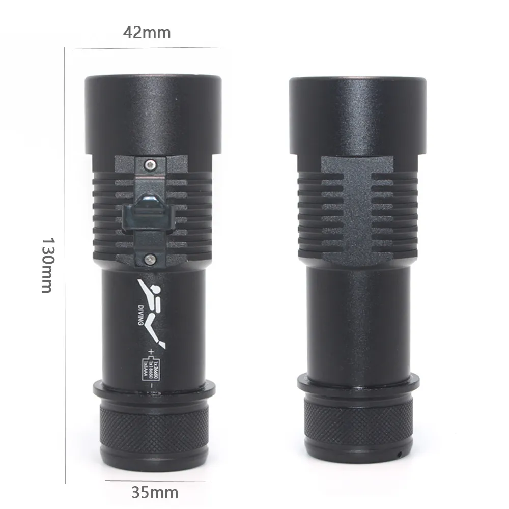 Diving Flashlight 200000 Lumen, Powerful XHP70 LED Dive Torch, IP68 ...