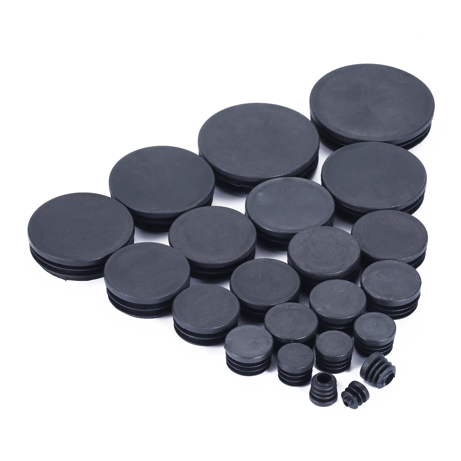 1.5 Inch OD Tube Caps 1.5 Inch Round Plastic Tube End Caps - 4 Pack ...
