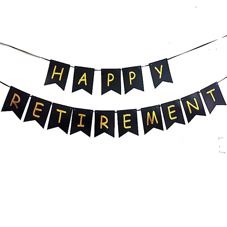 Happy Retirement Banner In French Retirement Party Decorations Office ...