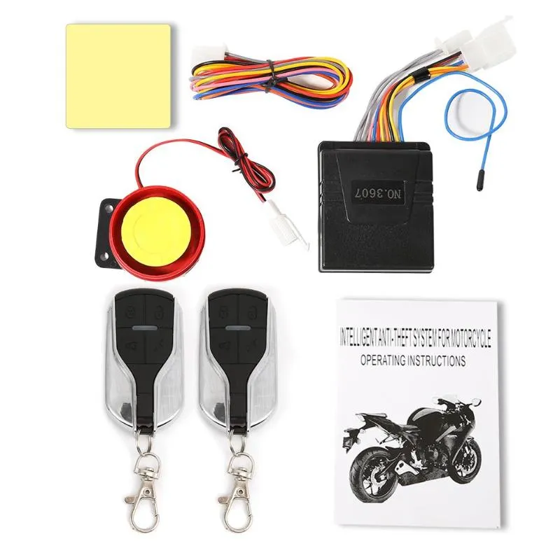 Waterproof Anti-Theft Motorcycle Alarm System w/ Remote Control from ...