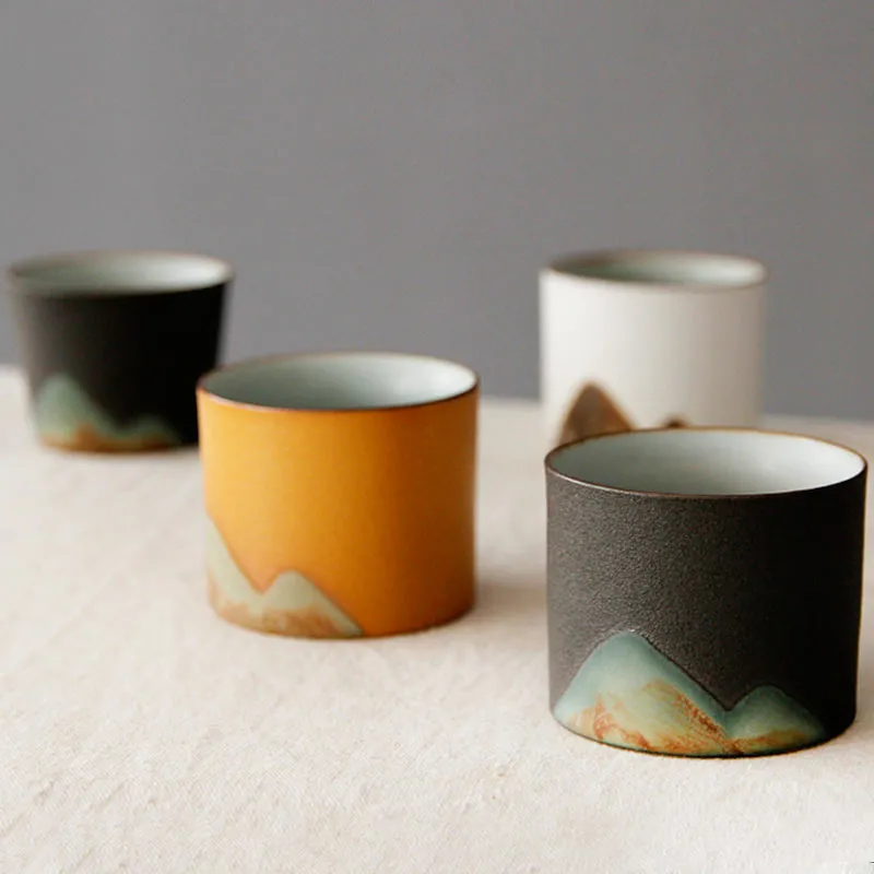 Handmade Ceramic Teacup - Small Chinese Tea Cup, Retro Coffee Mug ...