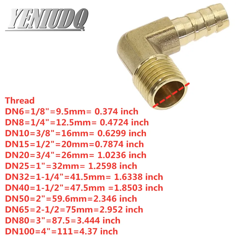 DHgate.com:Brass Barbed Fitting Coupler Connector Adapter, Hose Barb OD ...