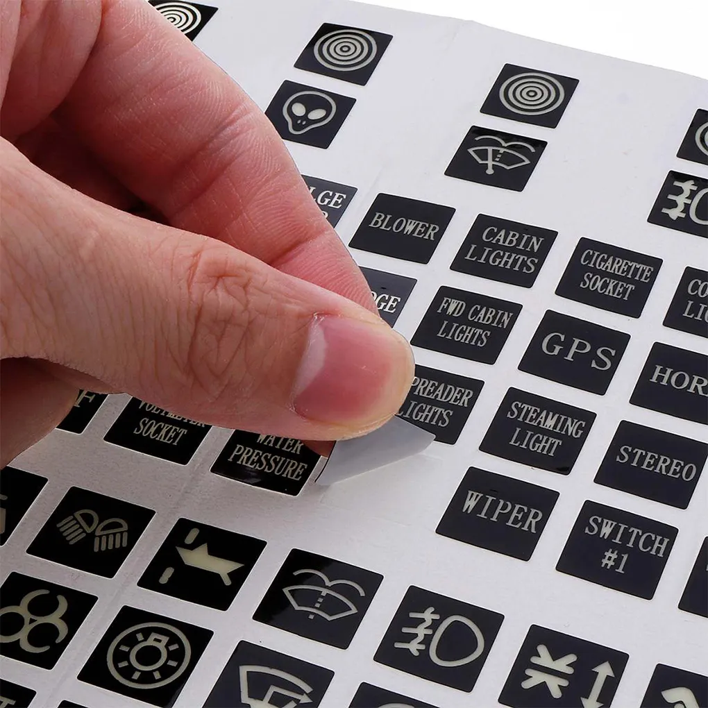 120 Sticker Rocker Switch Label Decal Circuit Panel Luminous Sticker ...