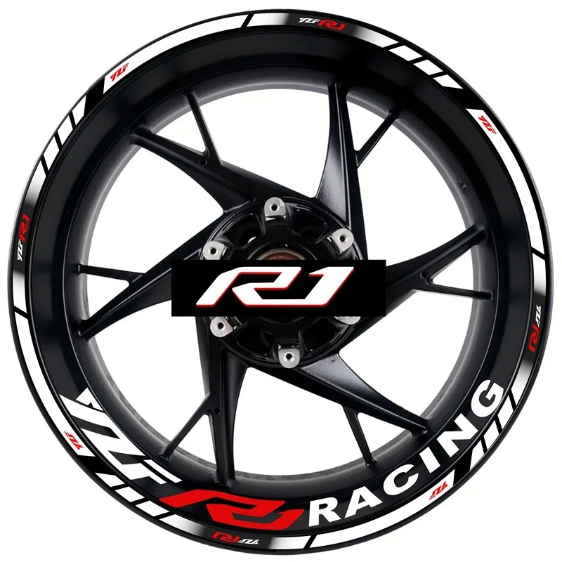 Yamaha R1 Wheel Sticker Kit - Reflective Rim Decals for 17 Inch Inner ...