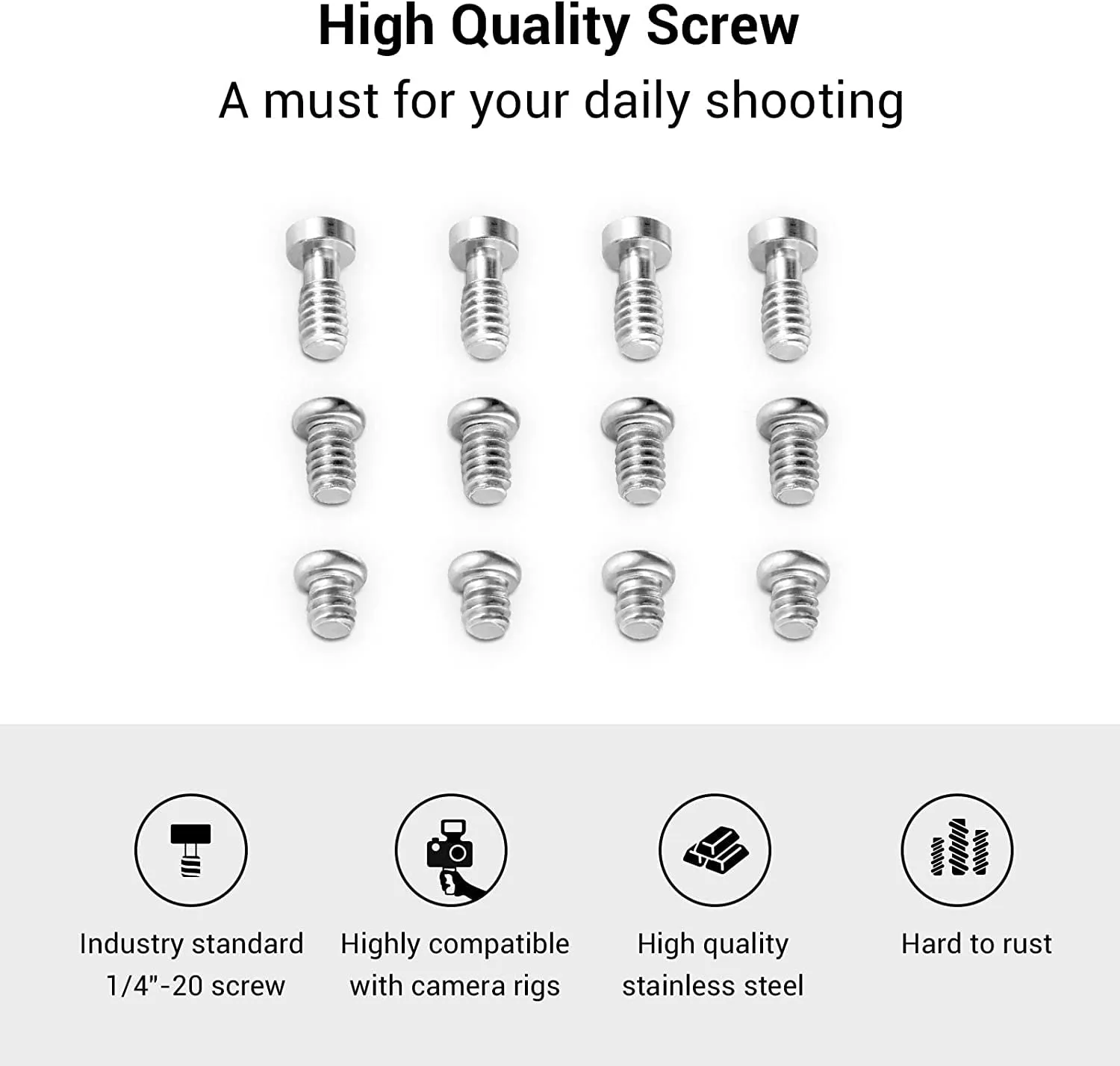 SmallRig Hex Screws 1/4 Inch 12 Pack With Hex Spanner For Camera Cages ...