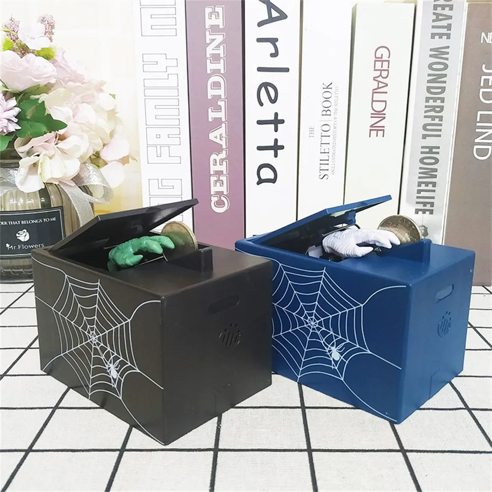 Automated Scary Ghost Coin Box Plastic Kids Money Bank Halloween ...