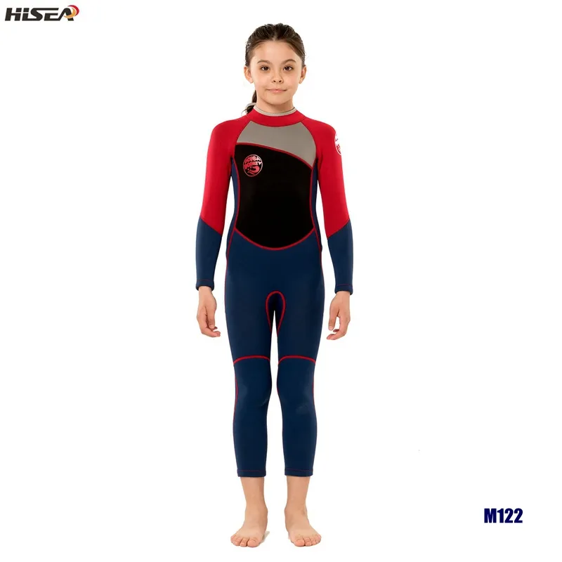 Hisea Kids 2.5MM Warm SCR Neoprene Wetsuits Children's Swimming Elastic ...