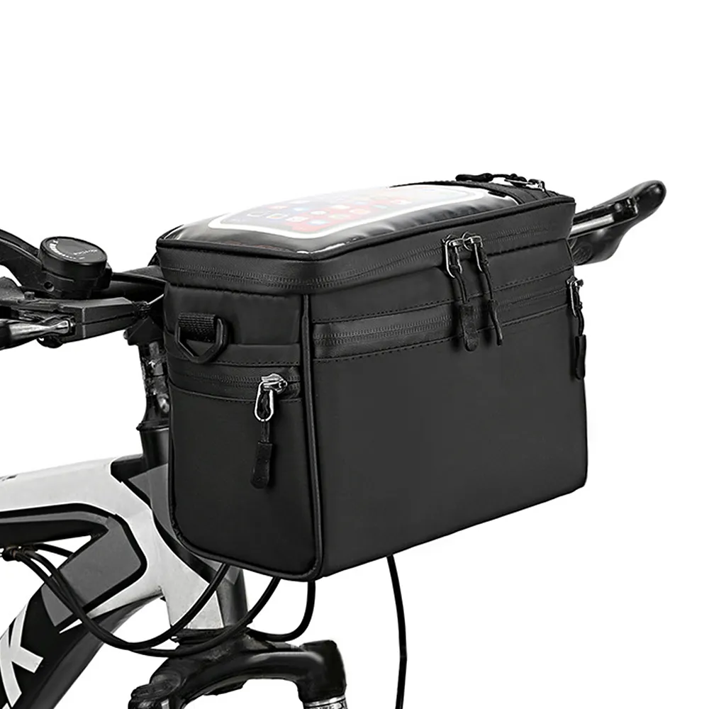 Bicycle Handlebar Bag: Cycling Bike Front Tube Bag, Bike Pannier ...