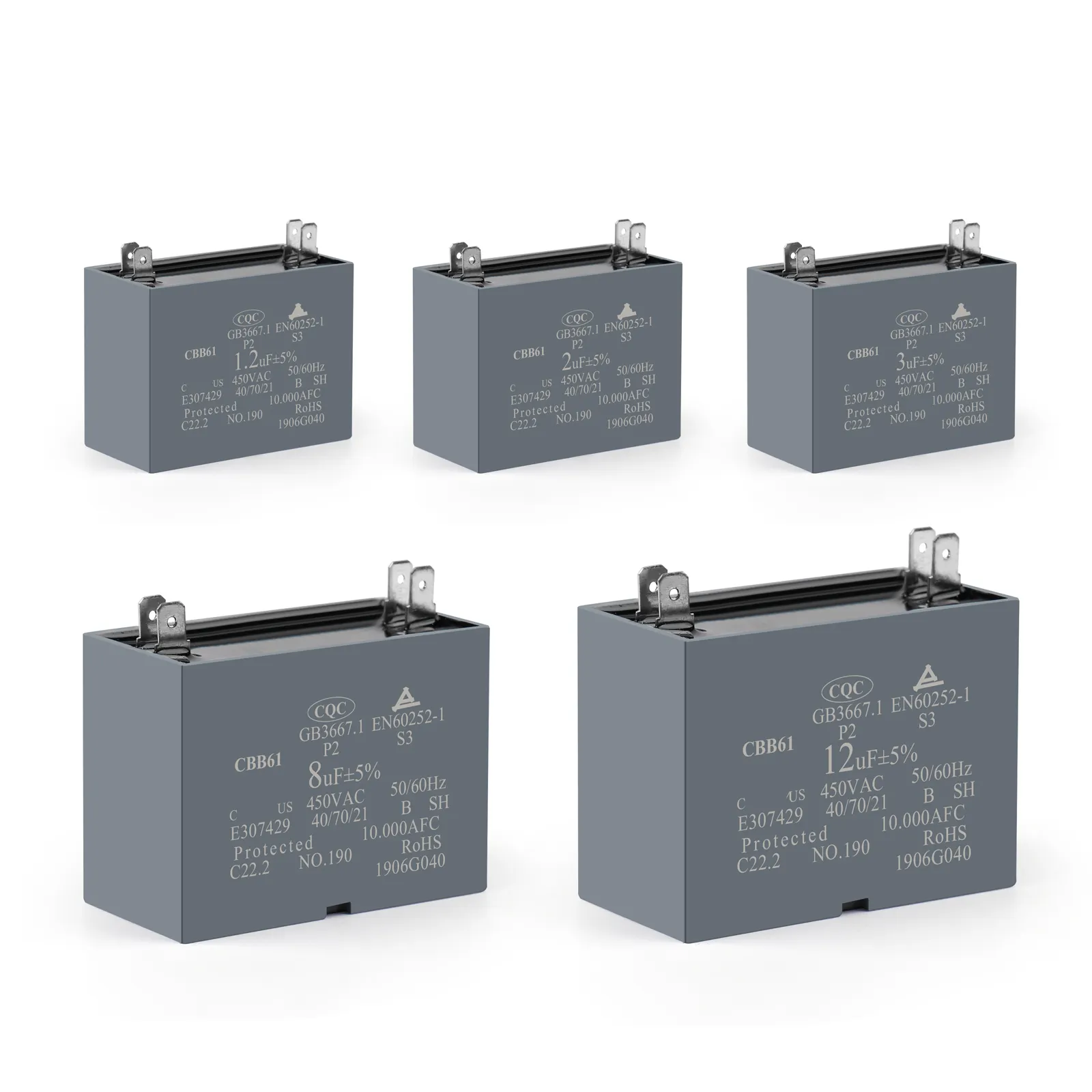 CBB61 AC Capacitors: 450V Fan Motor Run Capacitor Set - Shop Now for ...