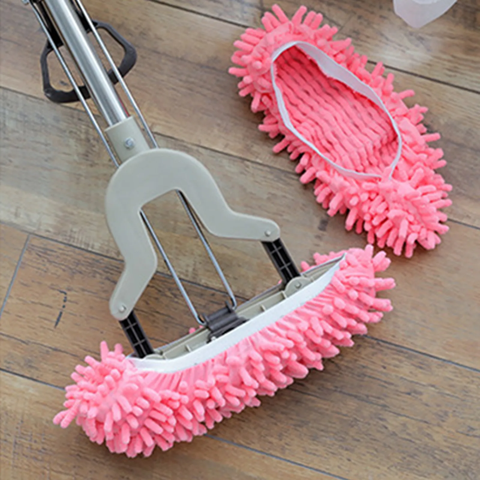 Washable Microfiber Dust Mop Slippers, Lazy Foot Covers for Quick Home ...
