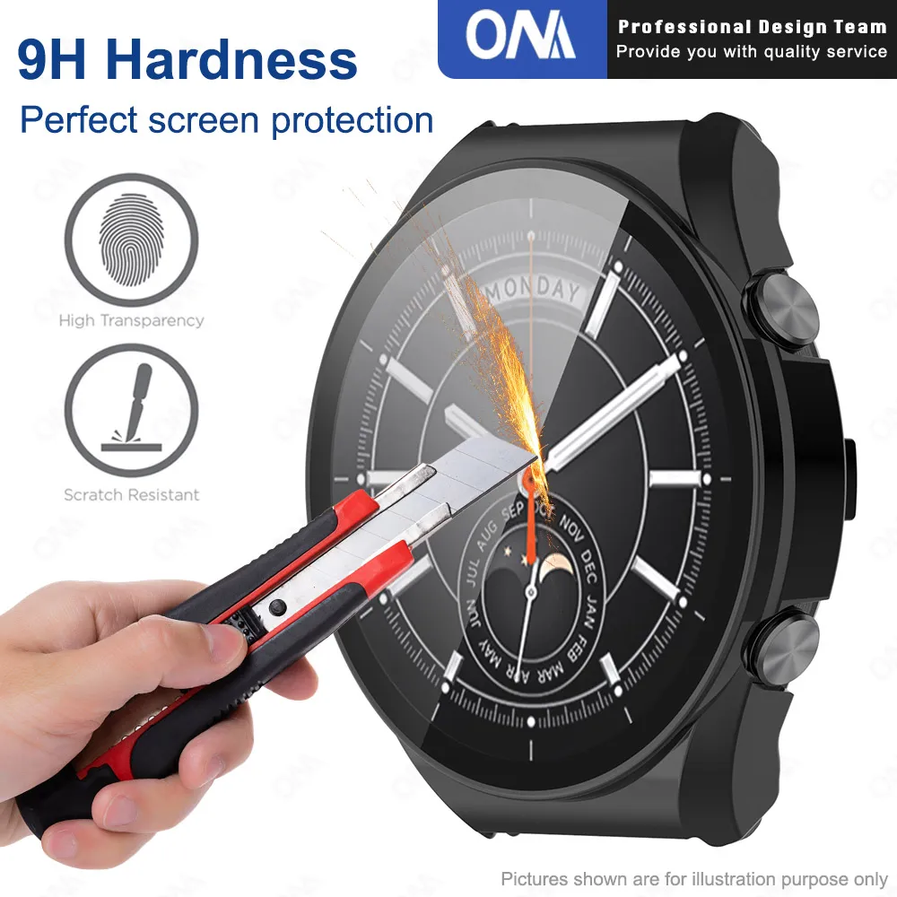 Xiaomi Mi Watch S1 Case & Screen Protector - Full Coverage PC Hard ...