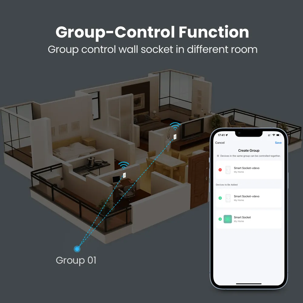 2024Tuya Smart Wi-Fi Wall Outlet: Dual USB Fast Charger, Type-C USB ...