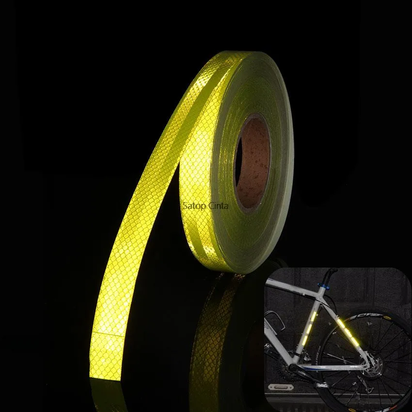 3M Red White Yellow Micro Prismatic Reflective Tape, 25mm x 3m, Bike ...
