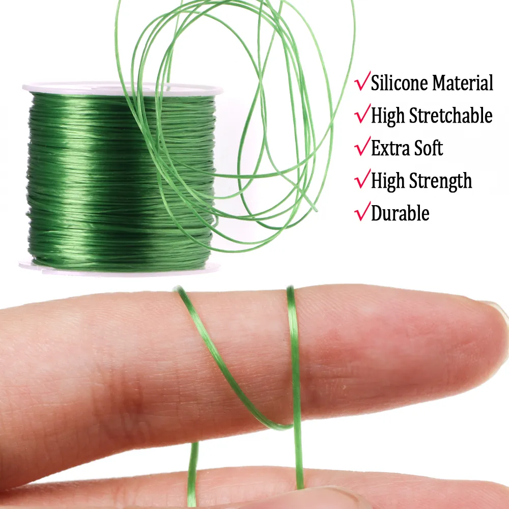 50M Fly Tying Thread Elastic Flex Worm Floss Line Stretch Silicone ...