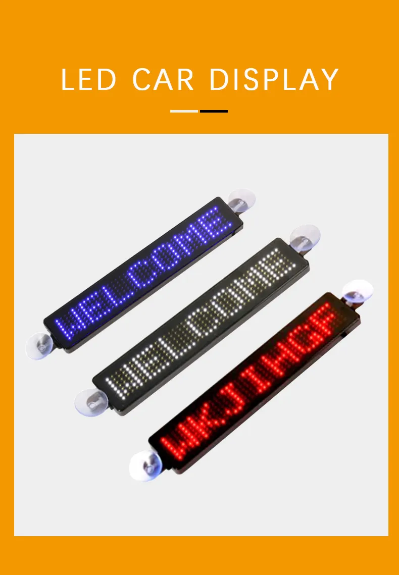 DHgate.com:2024 Model LED Car Sign, Programmable Moving Text Scrolling ...