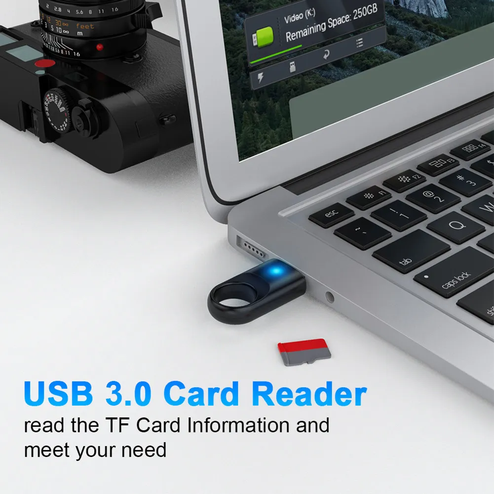 High-Speed Mini USB 3.0 TF Memory Card Reader Adapter for Laptops ...