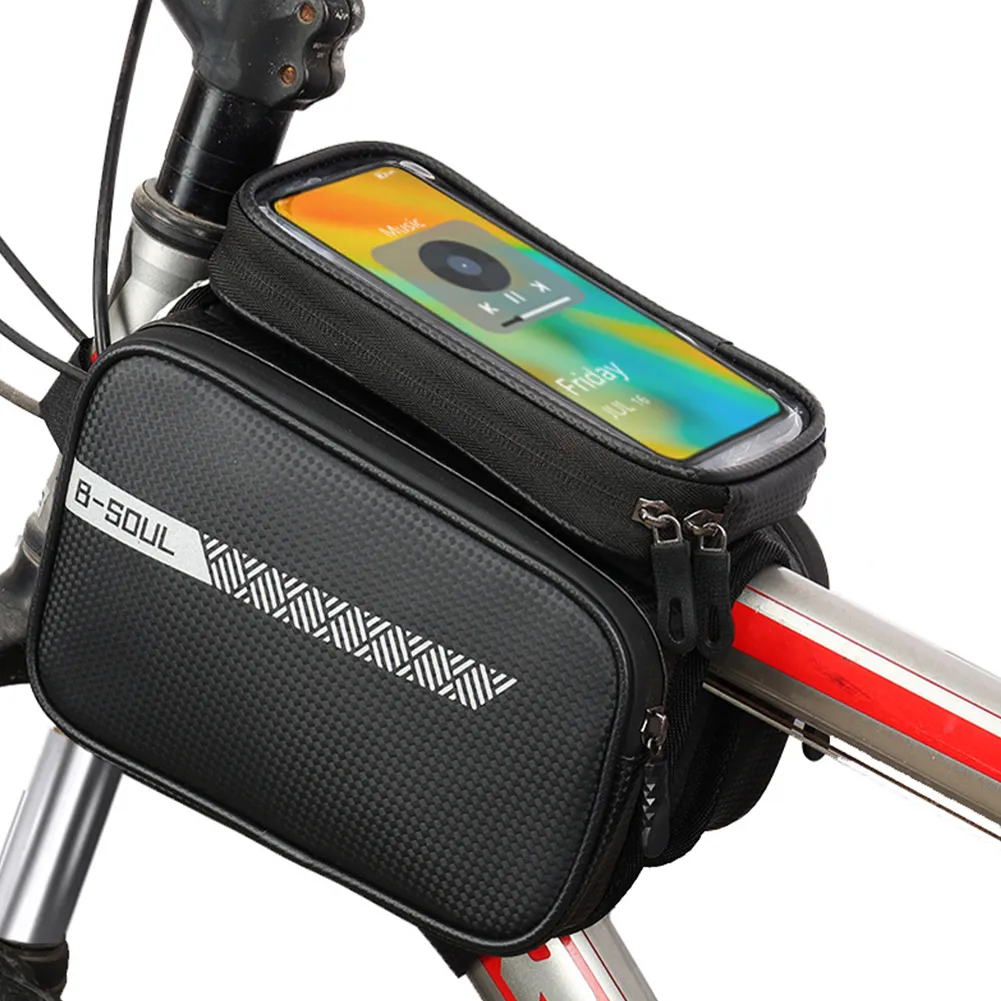 5L Bicycle Phone Pouch: Large Capacity Bike Frame Bag Cycling Top Tube ...