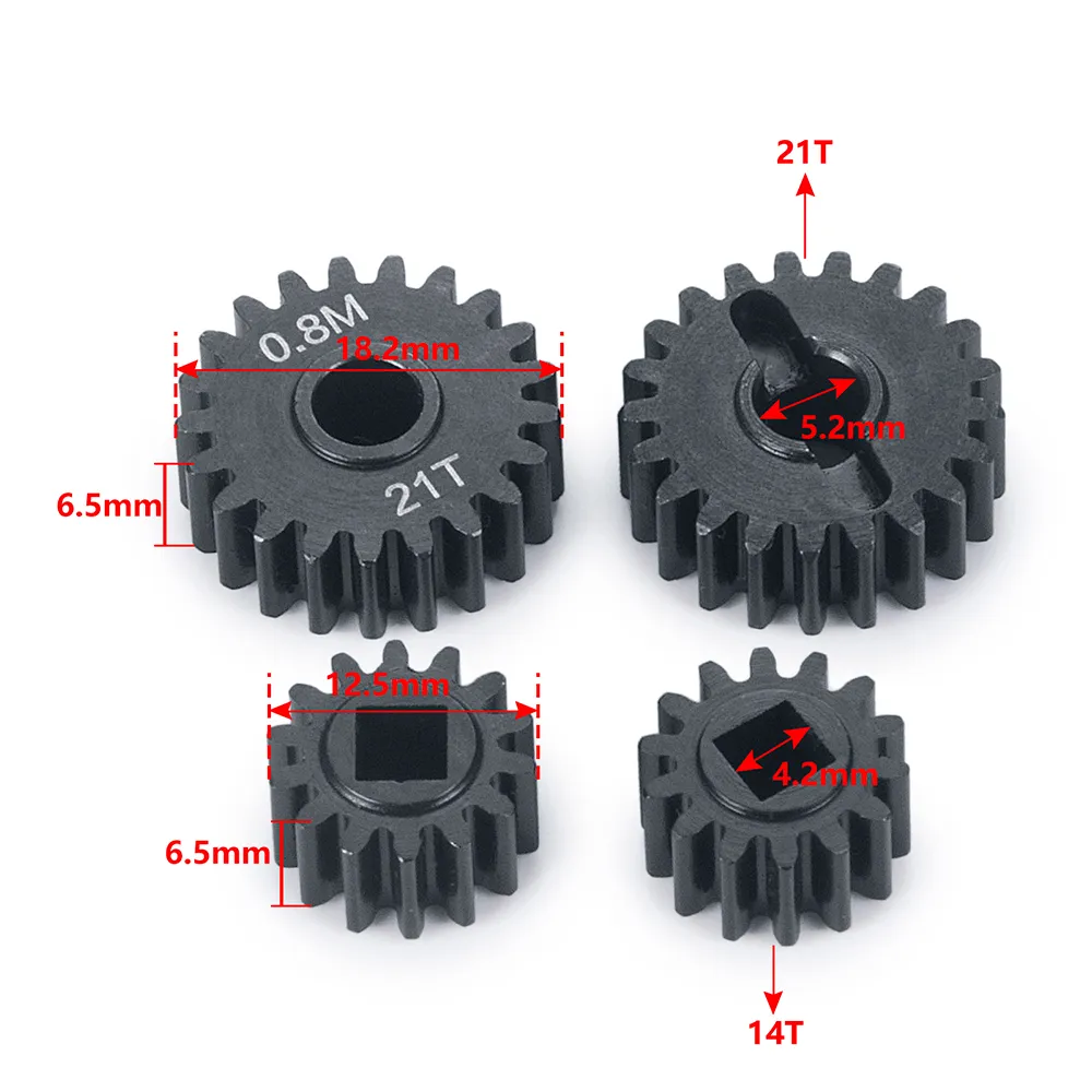 AXSPEED Metal Portal Axle Gear for Axial SCX10 III Capra 1/10 RC Car ...