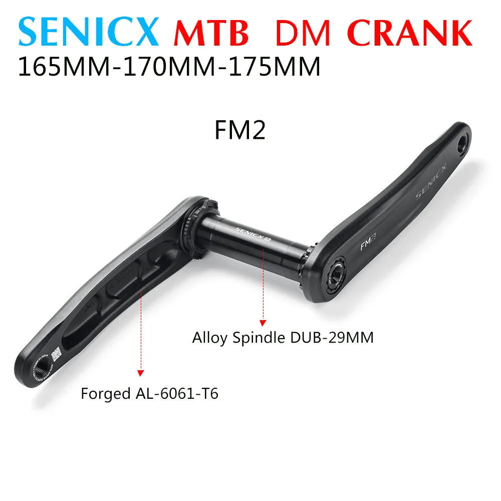SENICX Aluminum Alloy MTB Mountain Bike crankset meaning - 165mm, 170mm ...