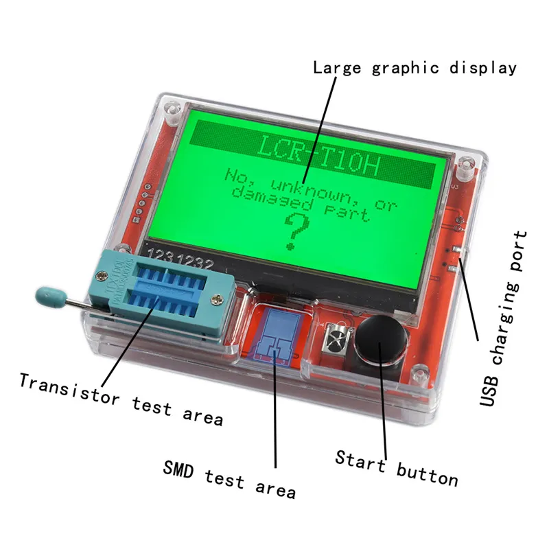 Wholesale LCR T10H TFT LCD Display Multi Meter Transistor Tester Diode ...