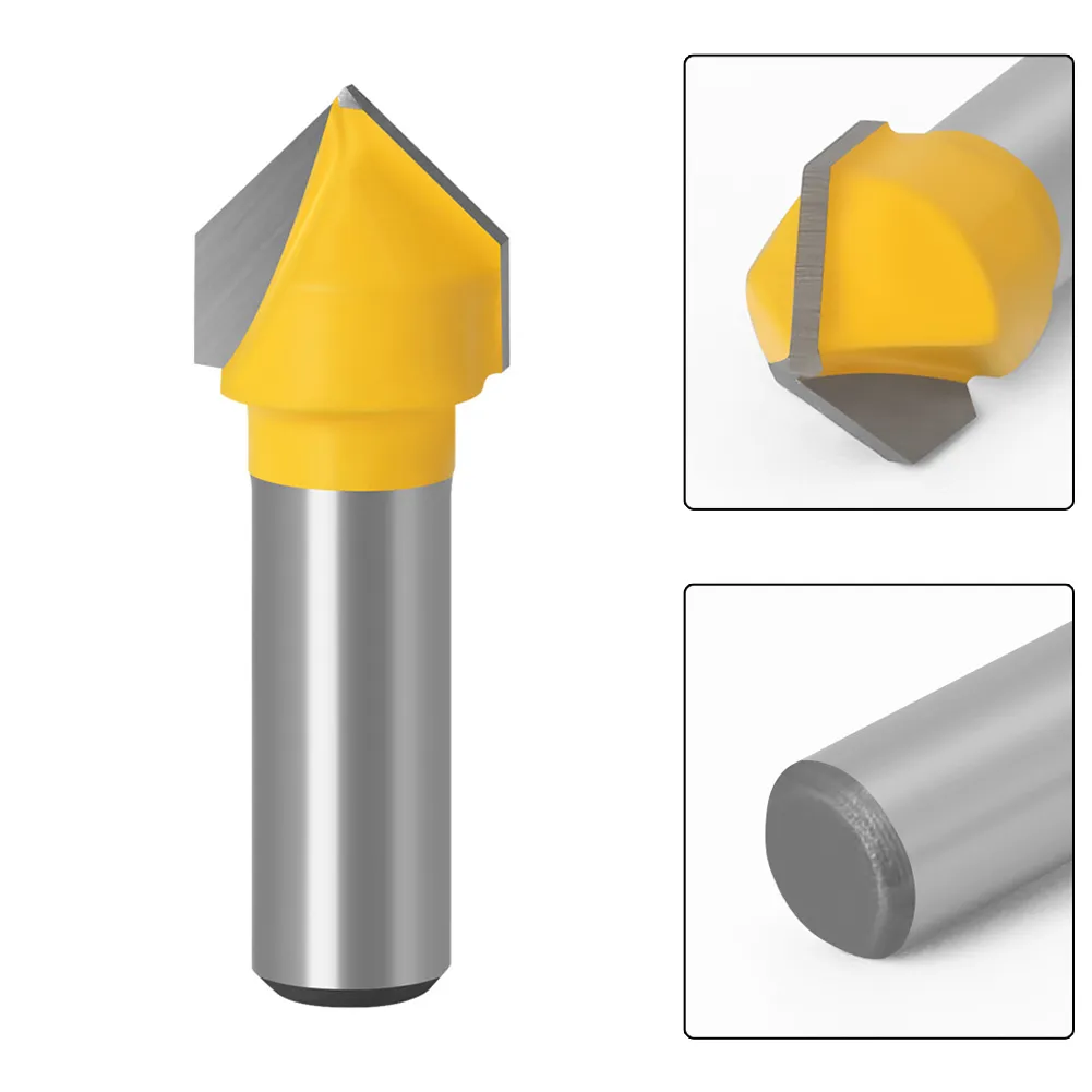 DHgate.com:1pc 8mm Shank 90 Degree V-Shaped Router Bit Carbide End Mill ...