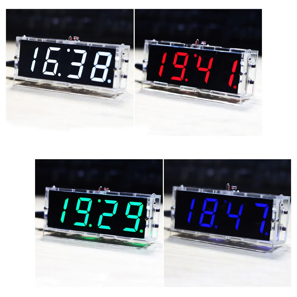 Wholesale Compact 4 Digit DIY Digital LED Clock Kit Light Control ...