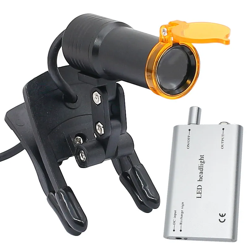 5W Dental LED Head Light For Dental Loupes Dentist With Yellow Filter ...