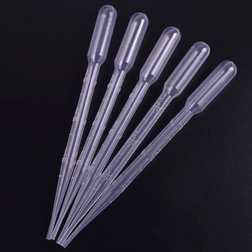 Plastic Droppers Pipettes 50pcs 100ul Double-Cell Pasteur Straw Dropper ...
