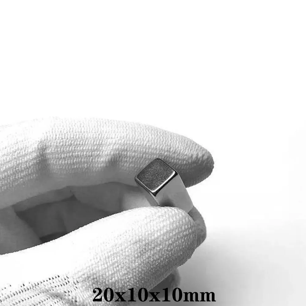 20x10x10mm Neodymium Magnets, Strong Cuboid Block N35 Magnets, 100% NdFeB Magnets, 10-from ...