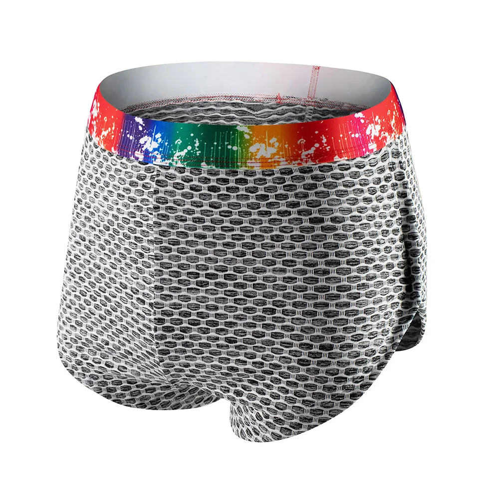 Boxer Briefs for Men with Bulge Pouch, Comfort Breathable Plaid Arrow ...