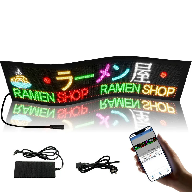 Scrolling LED Signs Flexible RGB LED Panel Car Rear Window Display ...