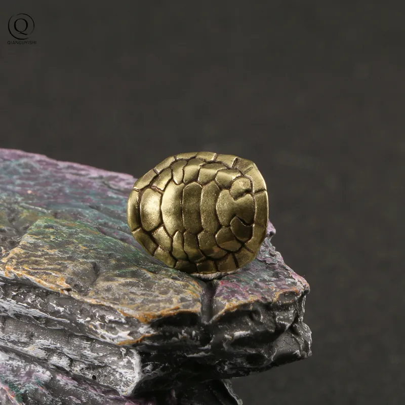 Copper Turtle Shell Lettering Knife Bead w/ Paracord Lanyard: Lucky EDC ...