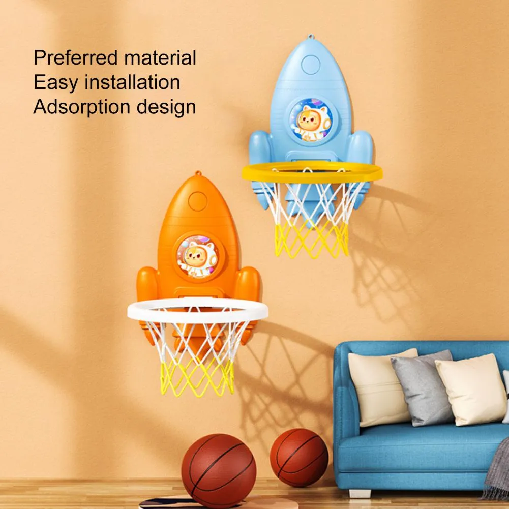 Basketball Hoop Set with Mini Pump & Net - Foldable, Interactive Kids ...