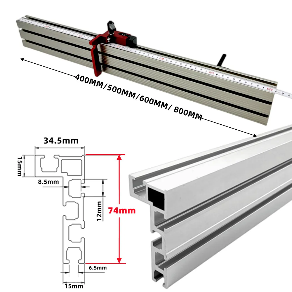 Aluminium Profile Fence Kit Woodworking T Tracks Sliding Brackets With ...