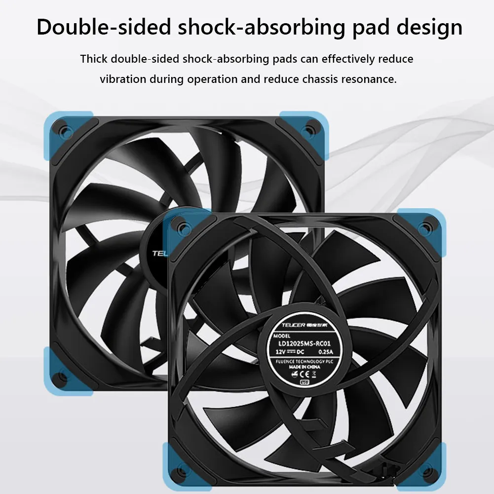 6-Pack TEUCER CPU Cooler Fans, 120mm PWM Cooling Fan with Hydraulic ...