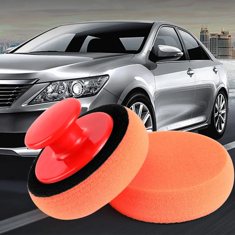 Car Waxing Handle Polishing Tool with Car Wash Sponge - Car Beauty Care ...