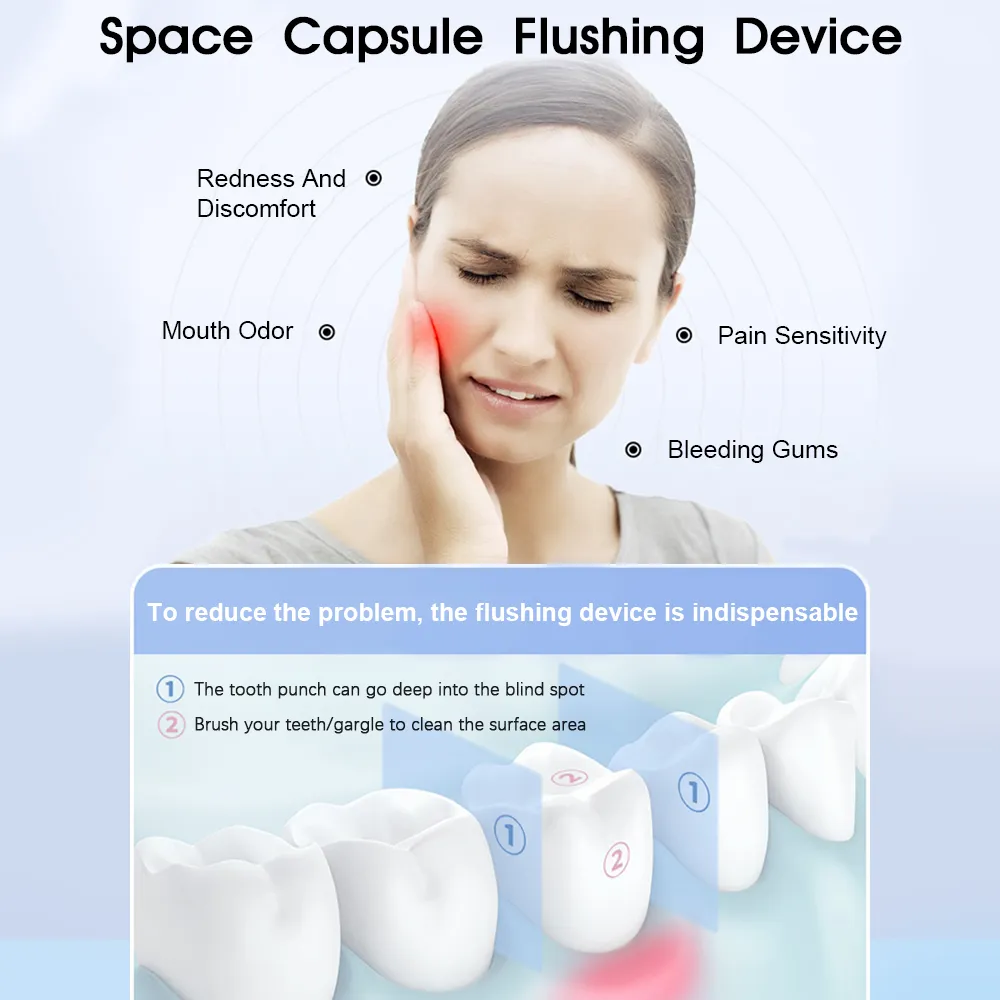 Xiaomi Water Flosser Teeth Cleaner: Portable Dental Jet, 4 Nozzles, 3 ...