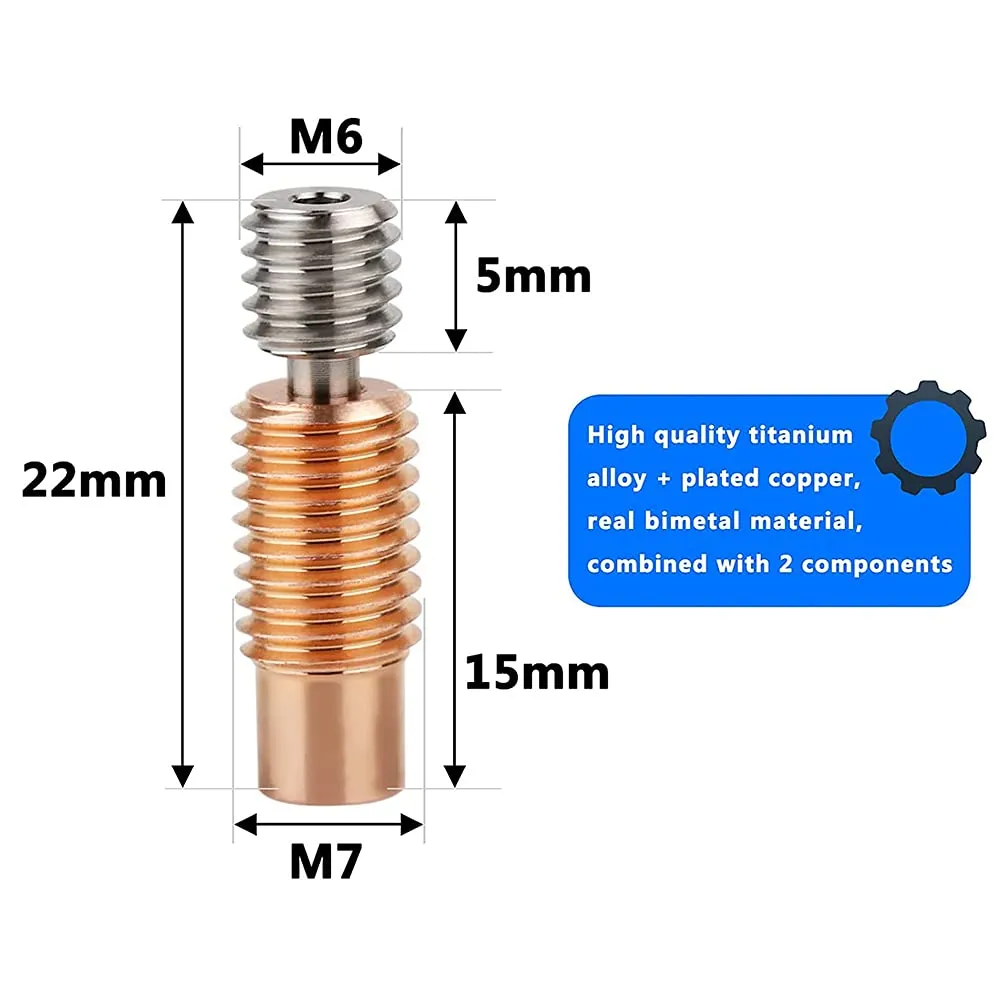 E3D V6 Heatbreak Titanium Alloy Bi Metal Throat... From Ddmyhome, $13. ...